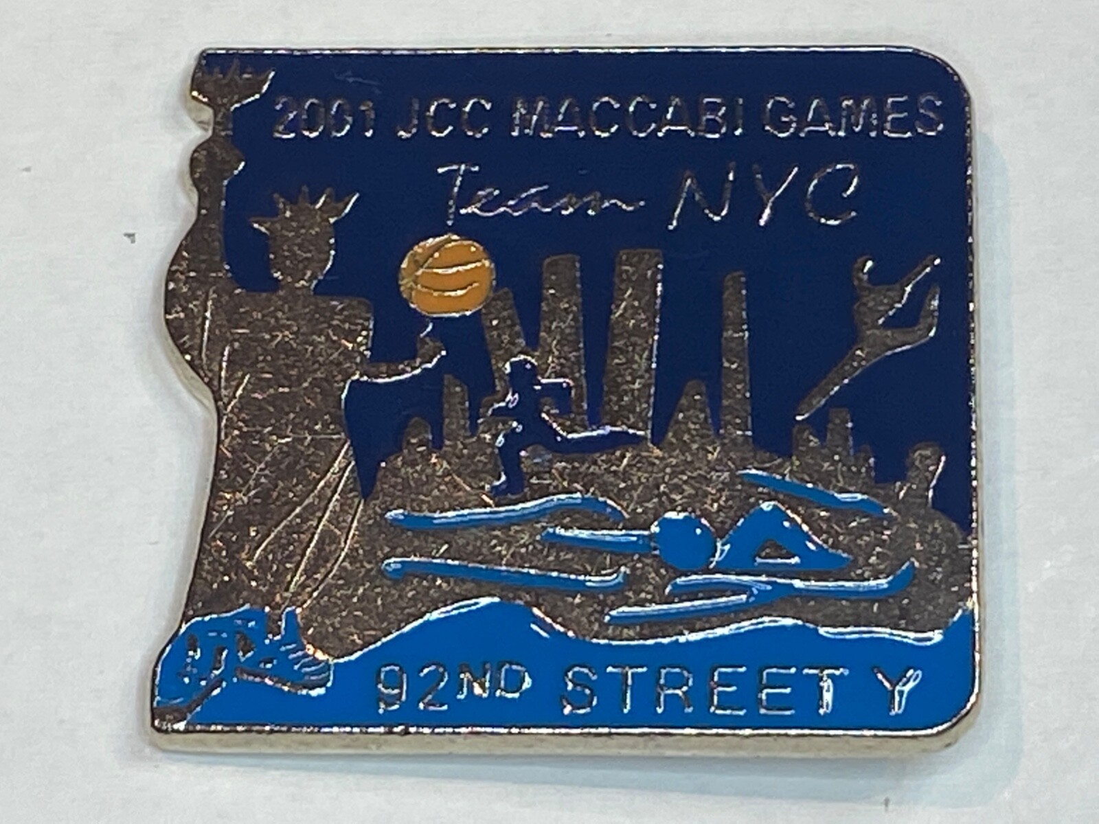 JCC Maccabi Games Jew Jewish Youth Team Pin NYC 92nd Street St. New ...