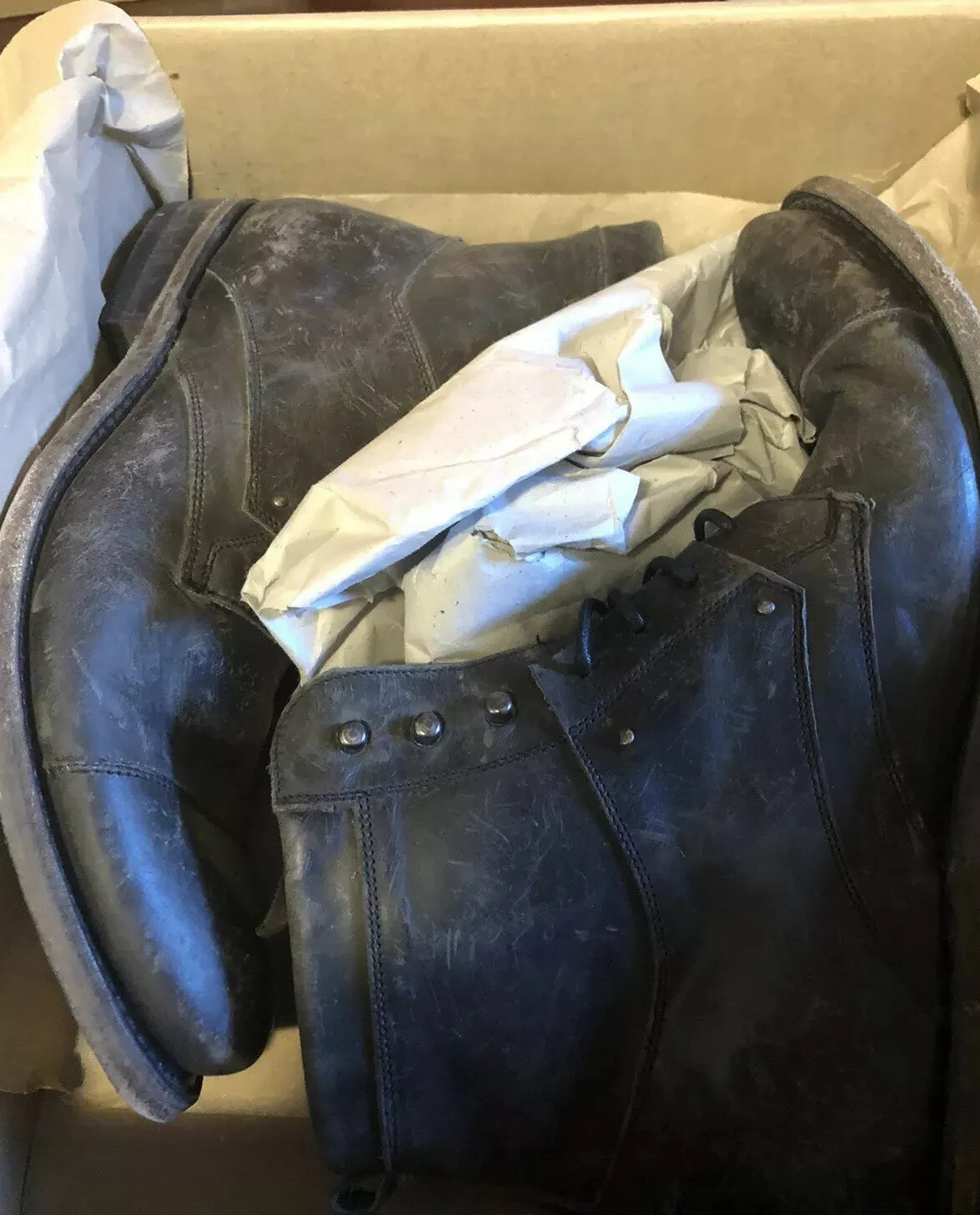 Men's Freebird By Steven MERCER DISTRESSED BIKER BOOTS Retired Boots | eBay