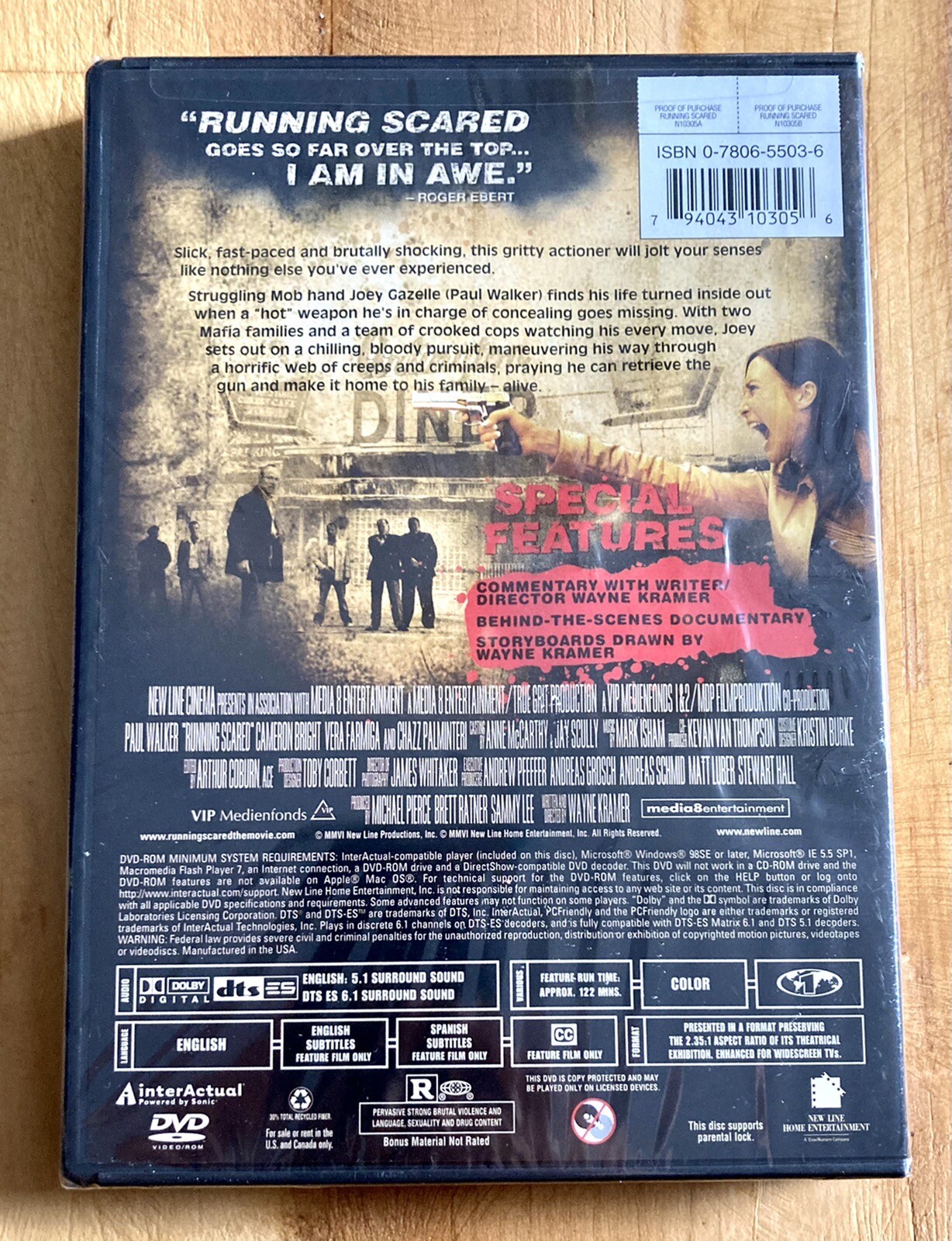 RUNNING SCARED 2006 PROMO DVD PAUL WALKER w/ GRAPHIC NOVEL & HYPE ...