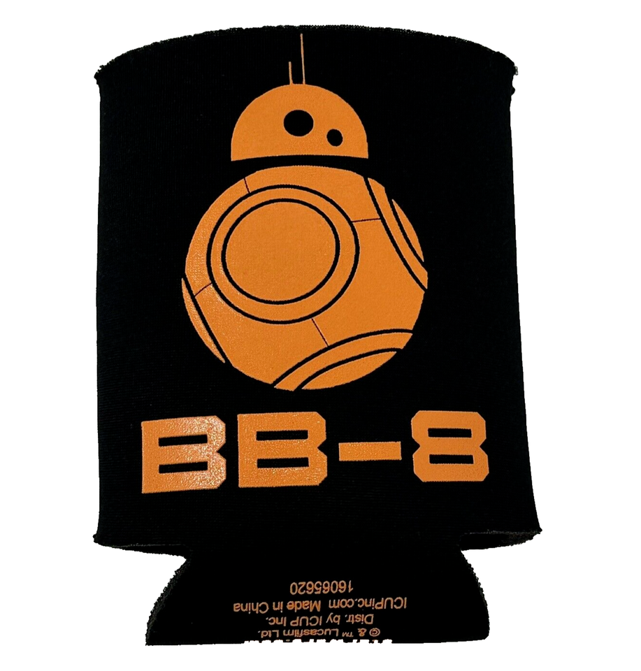 Star Wars Coozie Can Cooler BB 8 Image Disney Droid Soda Beer Black 4 ...