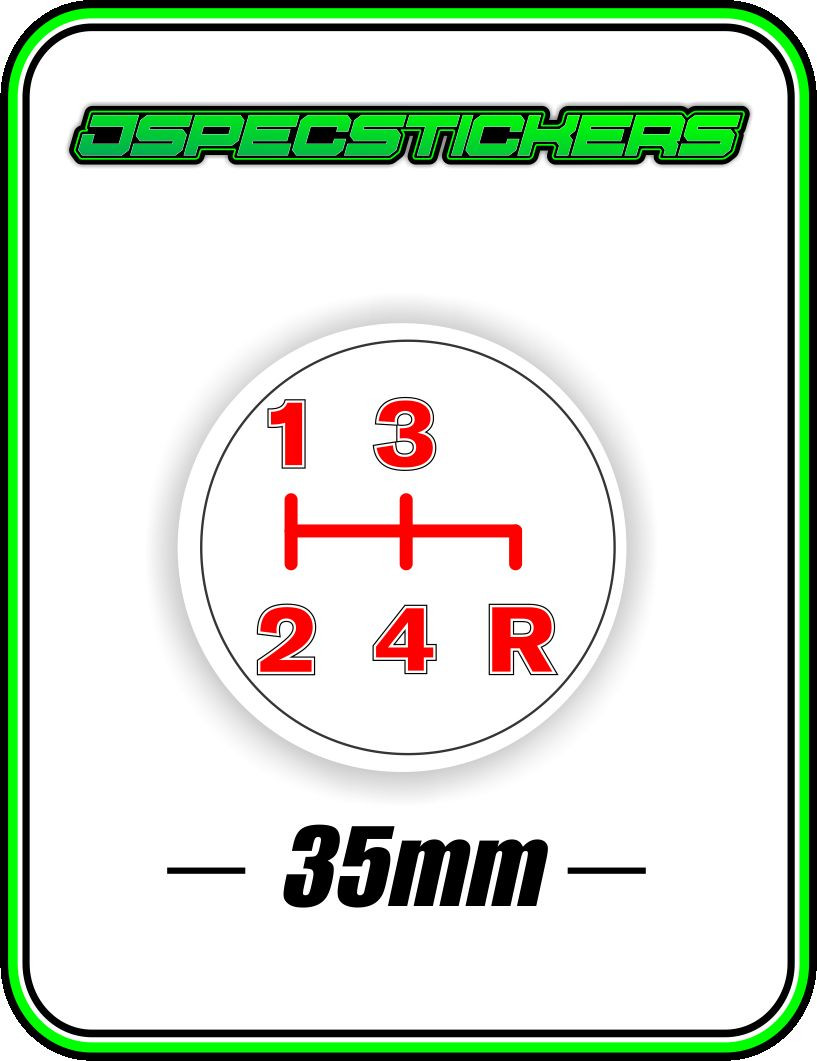 GEAR KNOB SHIFTER STICKER 4 SPEED MANUAL CAR DEFECT H PATTERN DECAL UTE ...