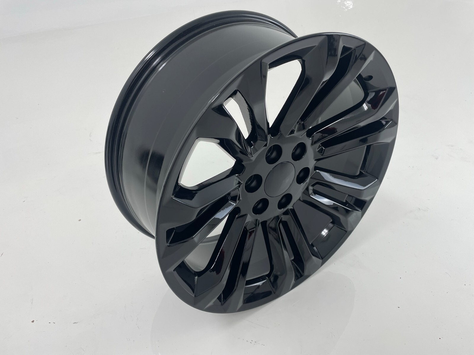 22" Gloss Black Chevy 7 Double Spoke Wheels CK159 Silverado GMC Rims ...