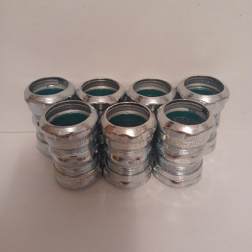 Topaz 653SRT Zinc Plated Steel Raintight EMT Compression Connector 1 ...