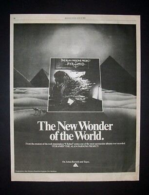 Alan Parsons Project Pyramid 1978 Poster Type Advert, Promo Ad | eBay