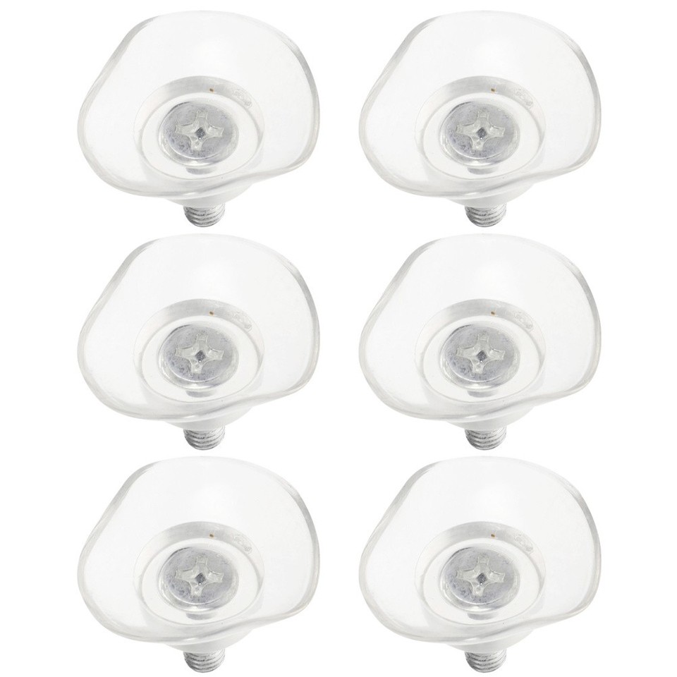 6 Pcs Clear Suckers for Glass Double-sided Suction Cups Furniture Table ...