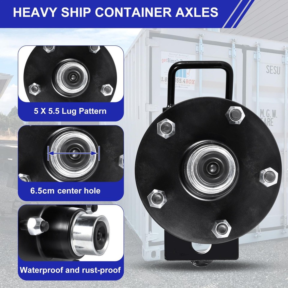 2 Pack Shipping Container Wheels 5.5-Lug Wheels Kit, Shipping Container ...