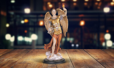 12"H Archangel Uriel Angel of Wisdom Holy Figurine Home Decor Unique ...