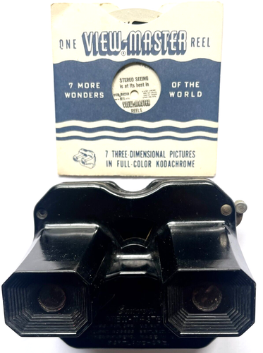 VINTAGE 1950's SAWYER'S VIEWMASTER MODEL C VIEWER AND STEREO SEEING SAMPLE REEL | eBay