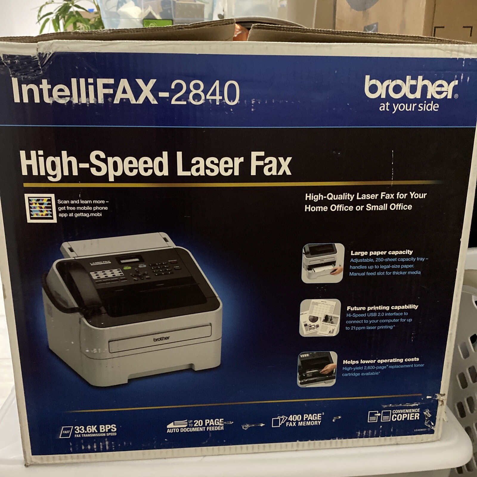 Brother Intellifax-2840 Laser Fax Machine, Copy/fax/print FAX2840 ...