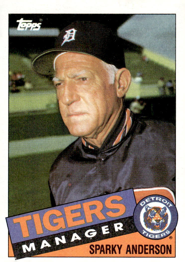 1985 Topps #307 Sparky Anderson -MANAGER- Detroit Tigers | eBay