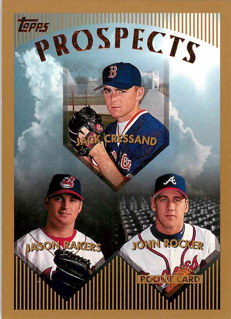 1999 Topps #429 Jason Rakers Jack Cressand John Rocker Atlanta Braves ...