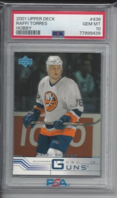 RAFFI TORRES 2001 UPPER DECK YOUNG GUNS TRUE ROOKIE RC #436 PSA 10 GEM ...