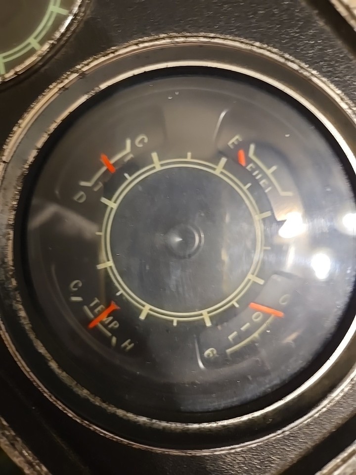 1969-1973 CHEVROLET GMC VAN SPEEDOMETER CLUSTER W/GAUGES & BEZEL ORIG 0 ...