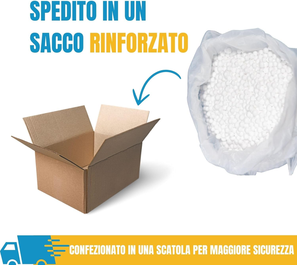 - Sacco Di Perle Polistirolo Espanso 100 Litri per Riempimento Pouf Poltrone Cus | eBay