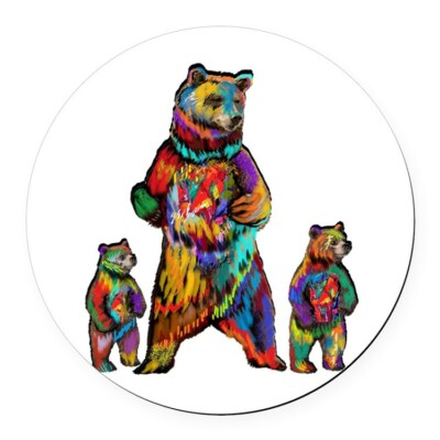 COLORFUL RAINBOW BEAR CUB LGBT Pendant 925 Sterling Silver plated 20 ...