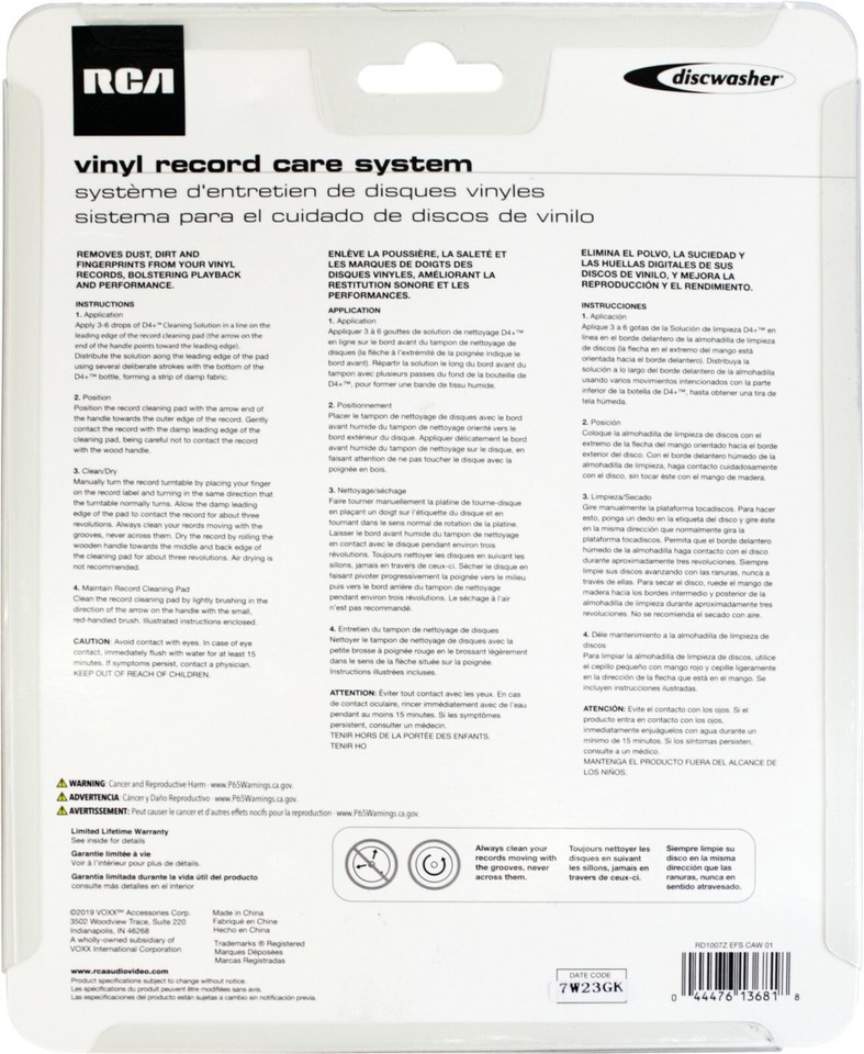 Discwasher Vinyl Record Album Cleaning Kit with Pad, Brush and Fluid # ...