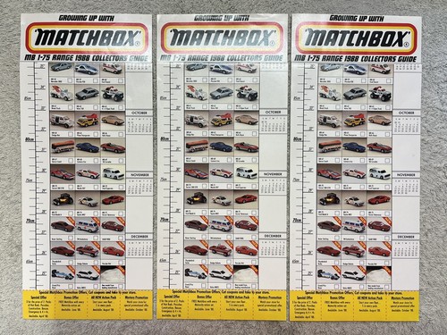 Matchbox MB 1-75 Growing Up With Matchbox Height Chart (Lot Of 3 ...