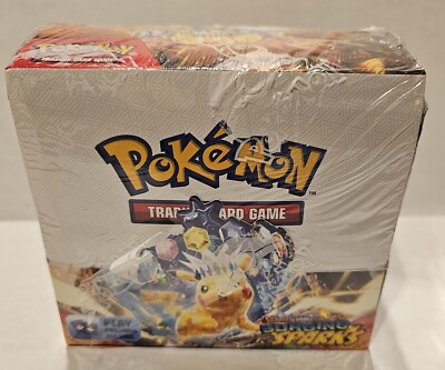 Pokemon TCG Surging Sparks Booster Box - In Hand! - NEW *TEAR IN SHRINK ...