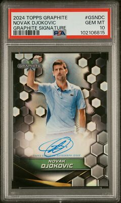 2024 Topps Graphite Tennis Graphite Signatures Novak Djokovic Auto PSA ...