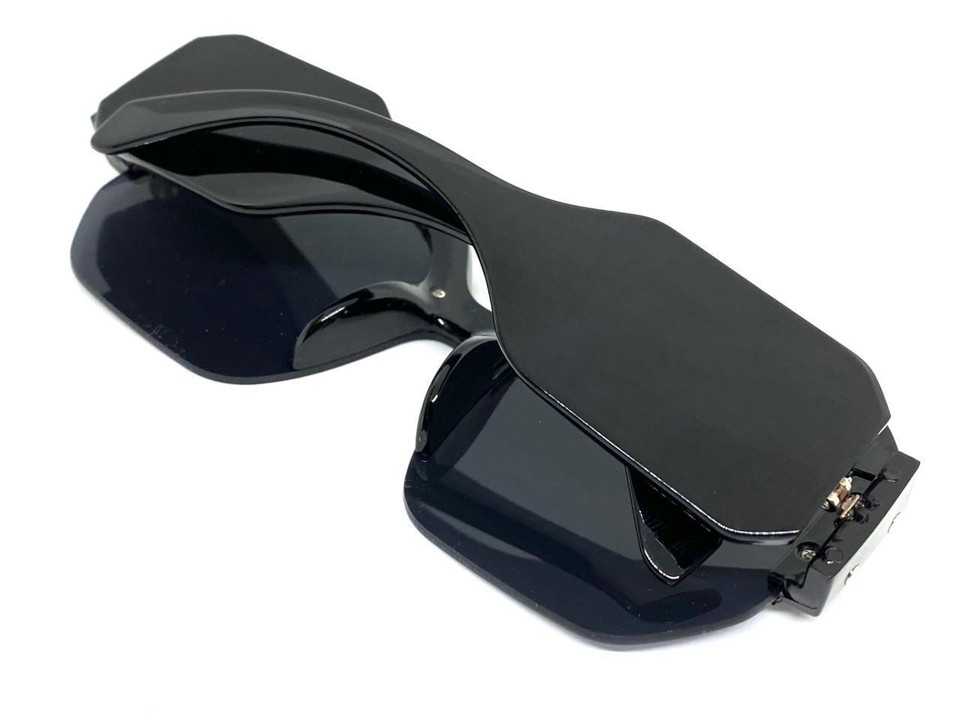 Oversize Classic Elegant Modern Retro SUNGLASSES Large Big Black Frame ...