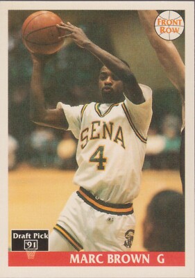 1991 Front Row Italian #76 Marc Brown Draft Pick Basketball Rookie Card ...