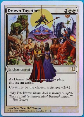 Drawn Together FOIL Unhinged NM White Rare MAGIC MTG CARD (ID# 468453 ...