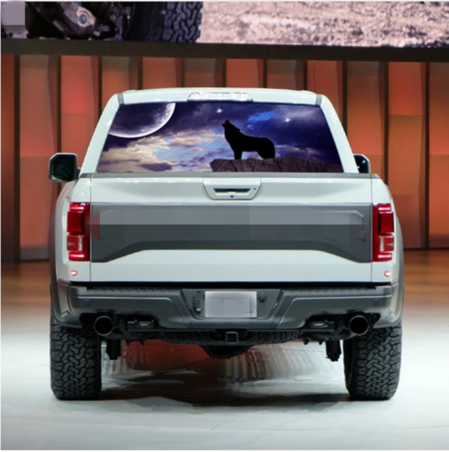 Car SUV Truck Rear Window Tint Graphic Decal Night Wolf Sticker ...