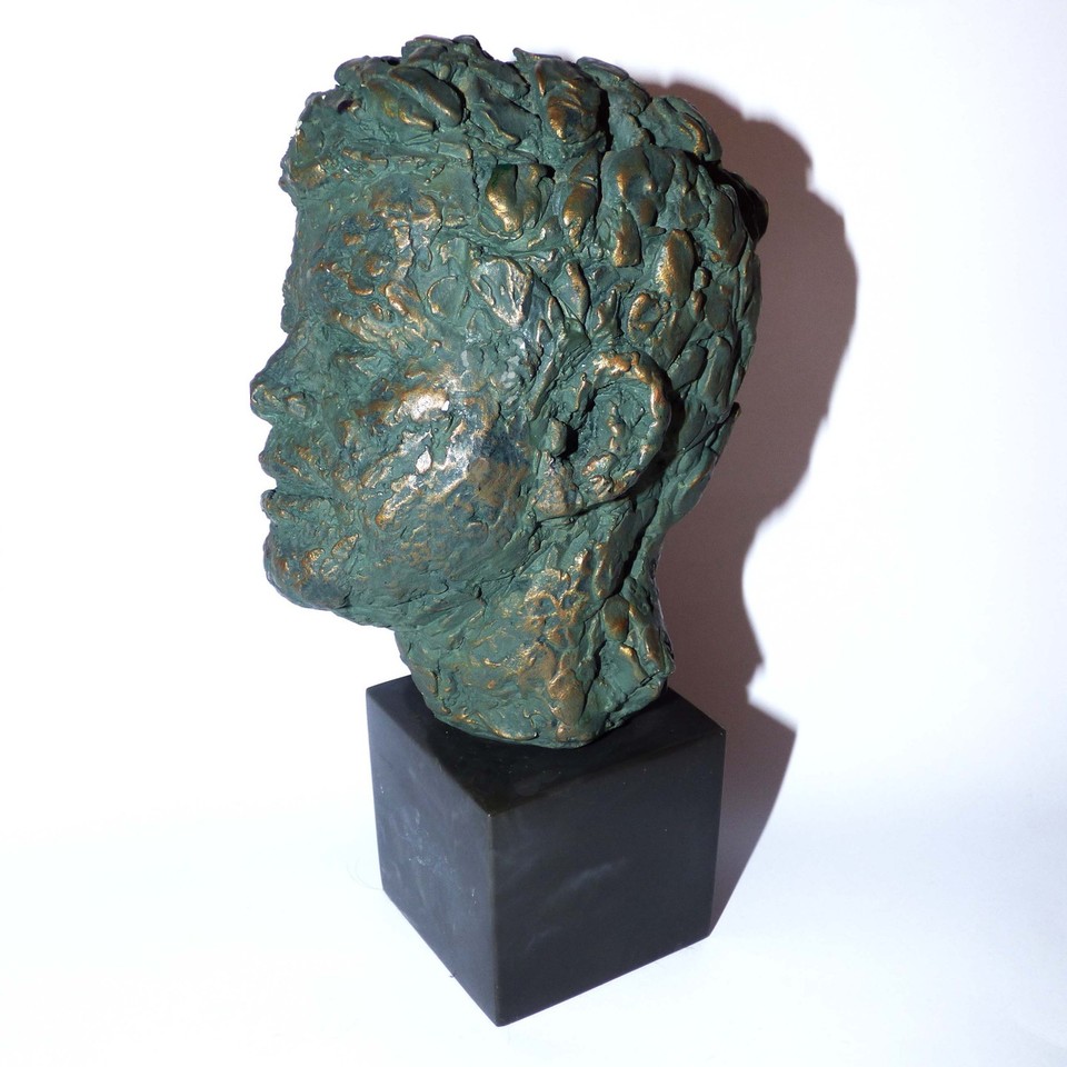 JFK Bust 12" Robert Berks Alva Studio Clay Head Marble Base Original | eBay