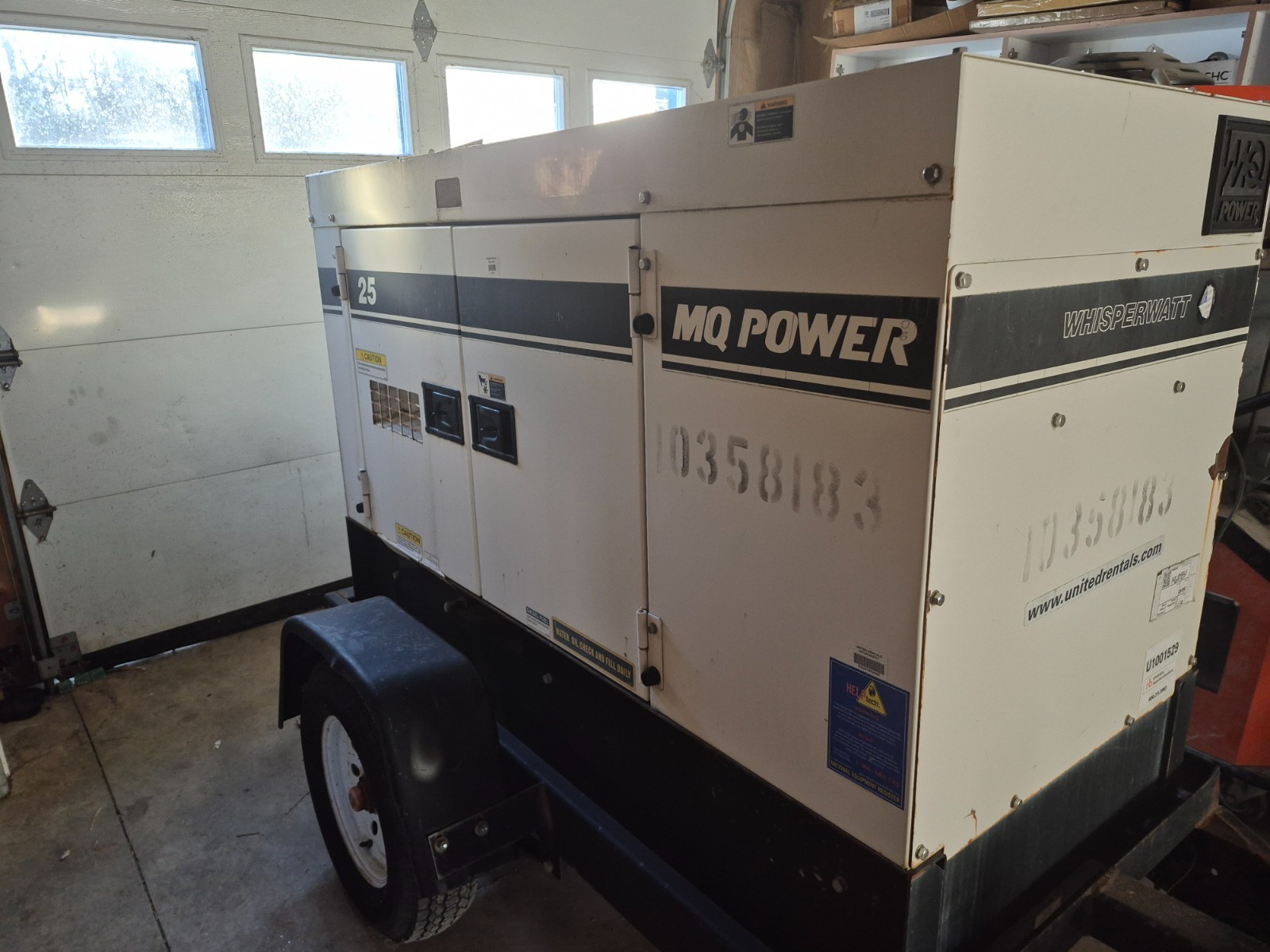 MULTIQUIP WHISPERWATT 25 KVA 20 KW DIESEL GENERATOR DCA-25USI - 2,376 ...