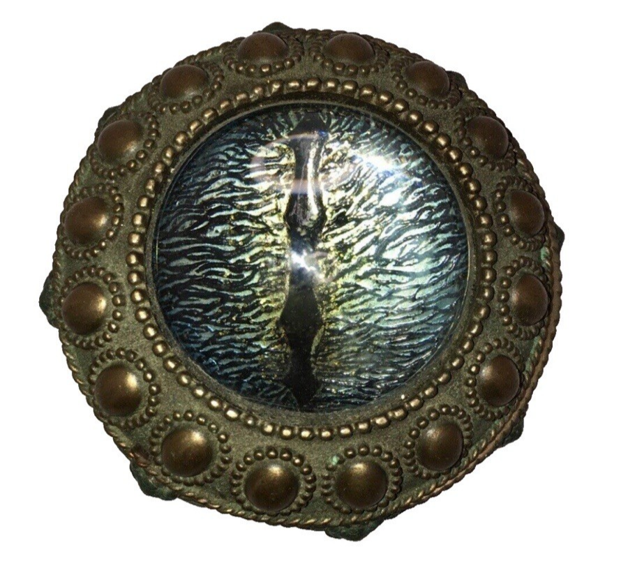 The Eye Of The Dragon Safe Trinket Box Veronese Design Blue Eye 3" Tall ...