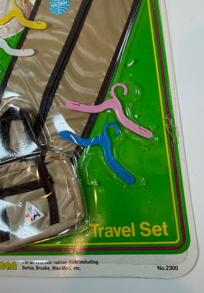 1982 Shillman Mini-Mod 11.5" Fashion Doll Accessories Travel Set Pan Am ...