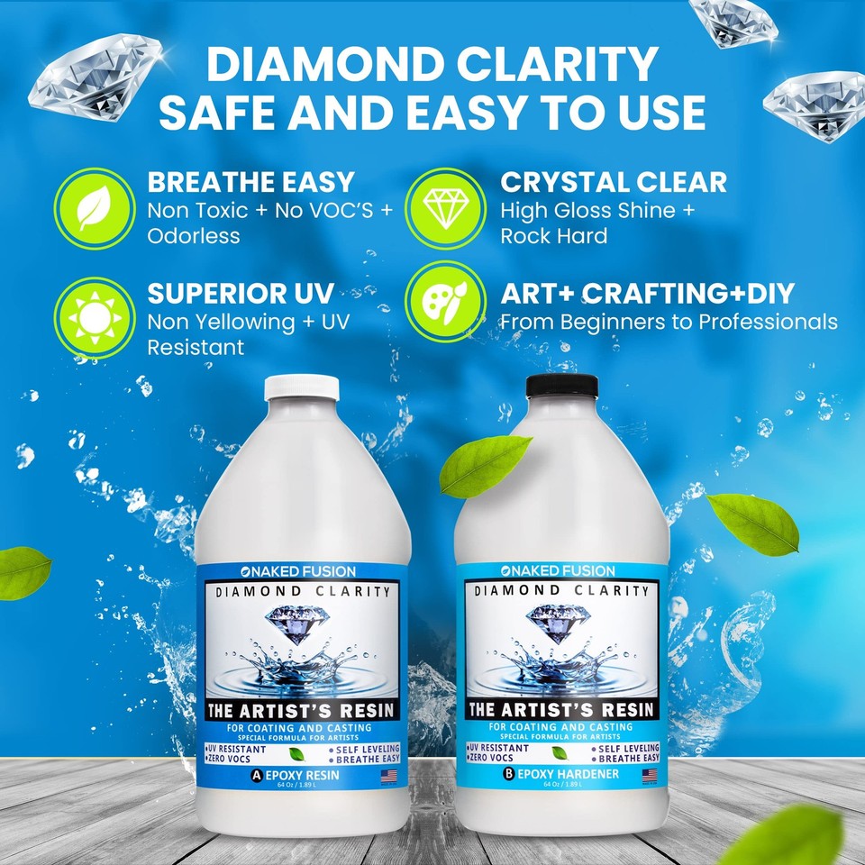 NAKED FUSION Epoxy Resin Art - Diamond Clarity Original Formula ...