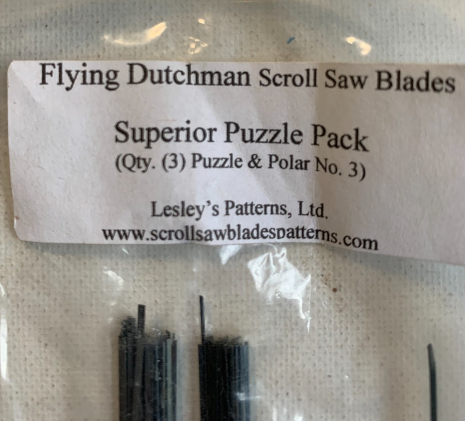 Flying Dutchman Scroll Saw Blades, Superior Puzzle pack, plain end 77 ...