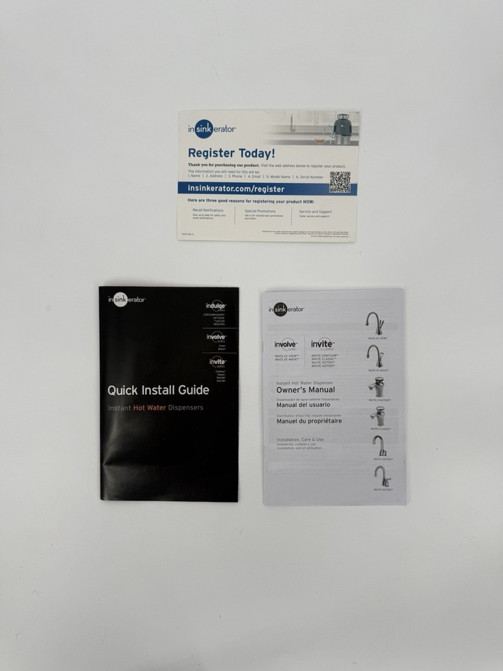 InSinkErator HOT100 Hot Water Tank + H-HOT150C Chrome Faucet Mixed Open ...