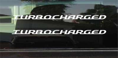 TURBOCHARGED VINYL DECAL / STICKER PAIR #2 | eBay