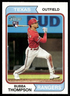 2023 Topps Heritage Bubba Thompson Rookie G36 Texas Rangers #157 | eBay
