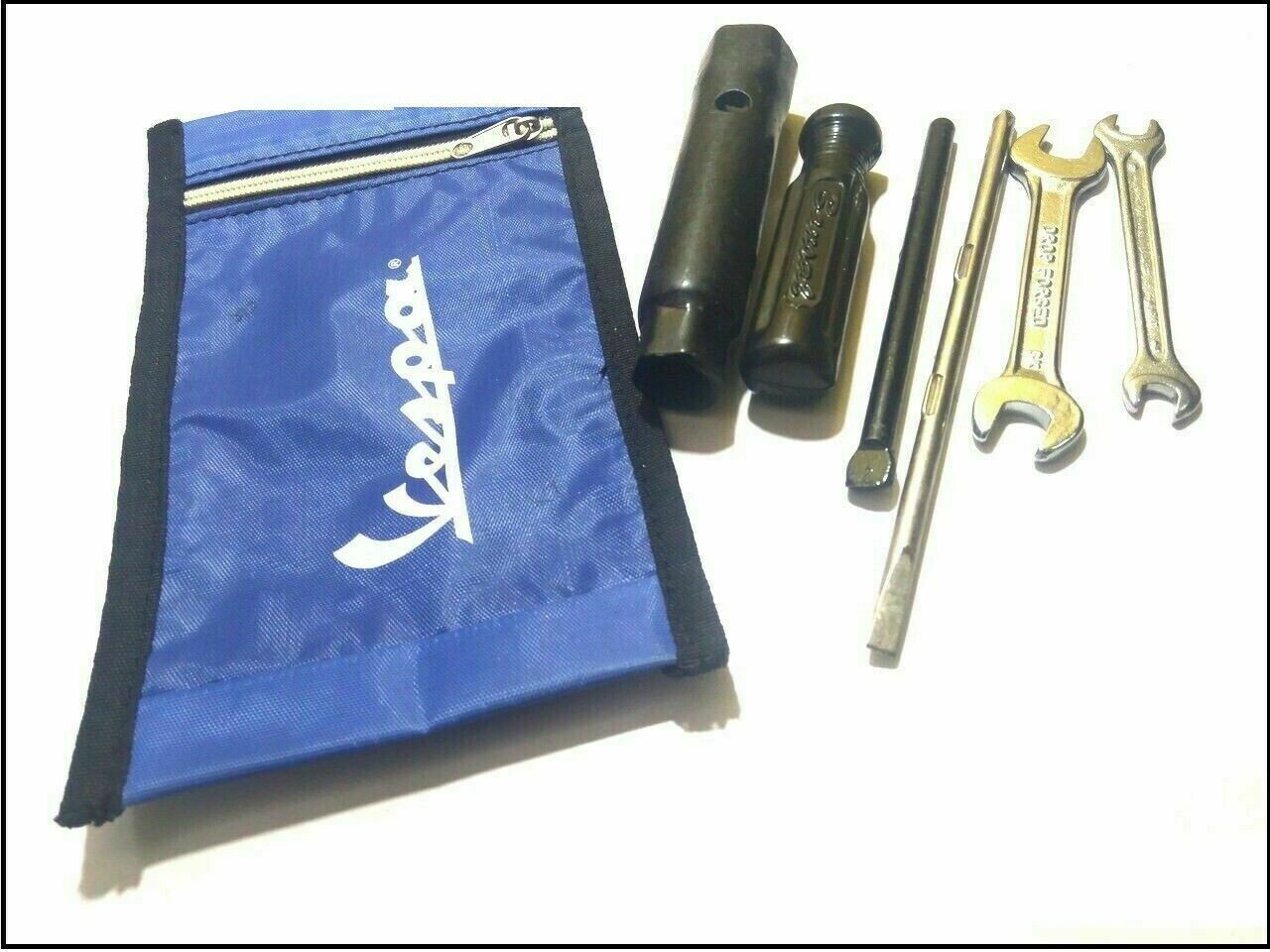 Vespa Tool kit tool bag Blue with zipper PX, VBB, etc. | eBay