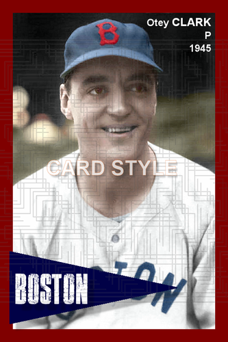 Otey Clark - 1945 Boston Red Sox - choose a style - colorized print | eBay