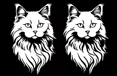 Maine Coon Cat Vinyl Decal Car Tumbler Laptop Tablet Notebook Window | eBay
