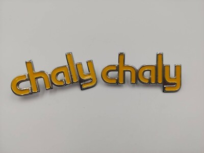 HONDA CF50 CF70 CHALY EMBLEM FRAME 1 PAIR NEW YELLOW | eBay