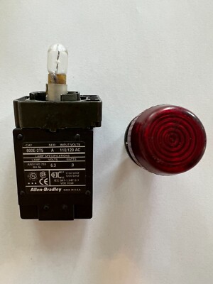 Allen Bradley 800E-2T5 Illuminated Red Pilot Light 22mm | eBay