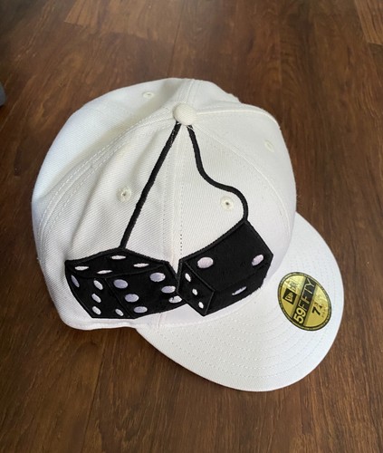 59FIFTY New Era Dice Cap Hat Mens 7 3/4 White Black Dice | eBay