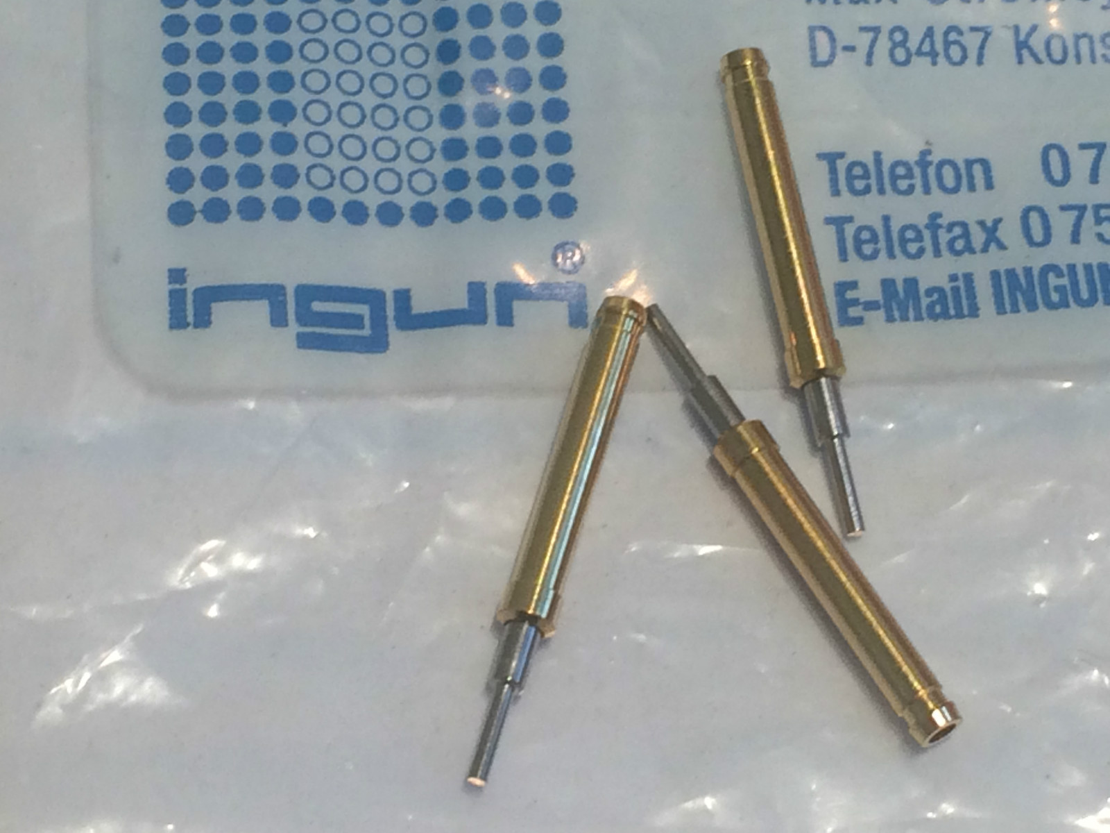 INGUN GKS-113 SPRING LOADED PIN TEST POINT RHODIUM PROBE (x5) fbb22.6 ...