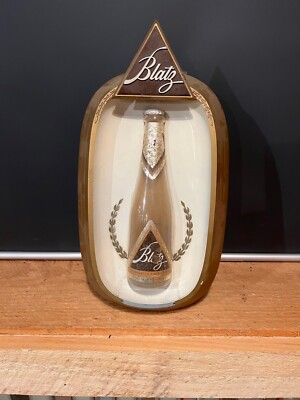 (VTG) 1950s BLATZ Beer 3-D bottle back bar back Sign Milwaukee's finest ...