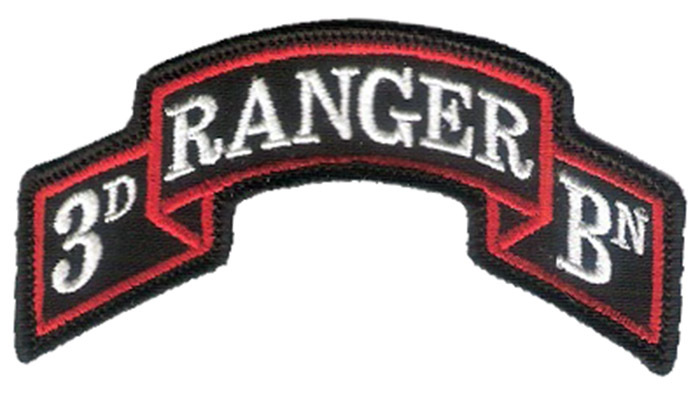 3rd US Ranger Battalion Scroll - New Wax Backed - Modern - 3 7/8" x 2 ...