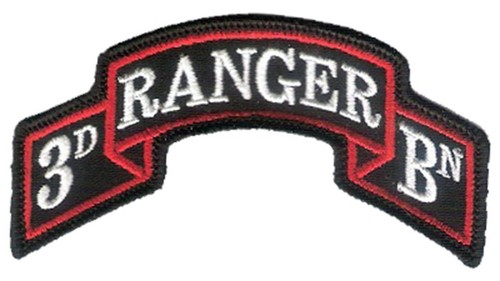3rd US Ranger Battalion Scroll - New Wax Backed - Modern - 3 7/8" x 2 ...