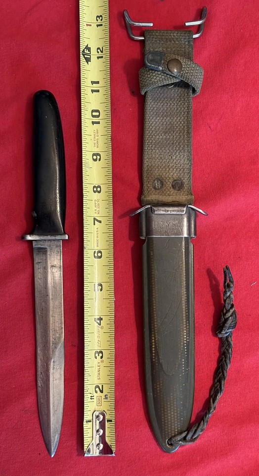 WW2 M3 BLADE CUSTOM FIGHTING KNIFE WITH USM8A1 SHEATH - UNIQUE WOOD ...