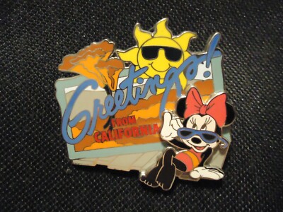 DISNEY DCA GREETINGS OVER CALIFORNIA MINNIE MOUSE SURPRISE RELEASE PIN ...