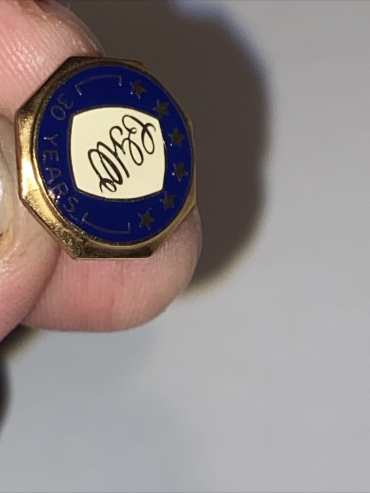 Vintage Yellow Gold Corning Glass Works 30 Years of Service Lapel Pin ...