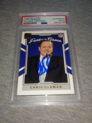 ESPN SPORTSCASTER- CHRIS BERMAN AUTOGRAPH 2017 PANINI FANS OF THE GAME ...